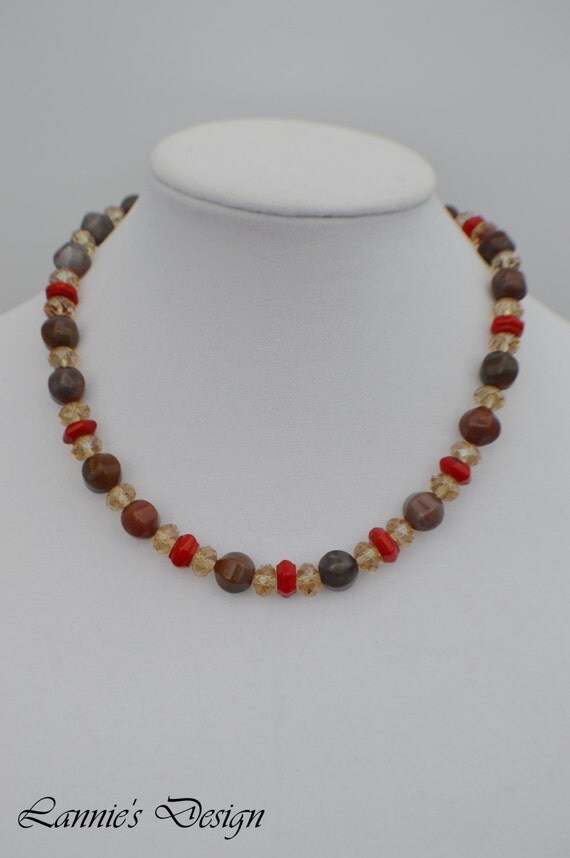 Multicolor Jewelry Set Multicolor Necklace by LanniesDesign