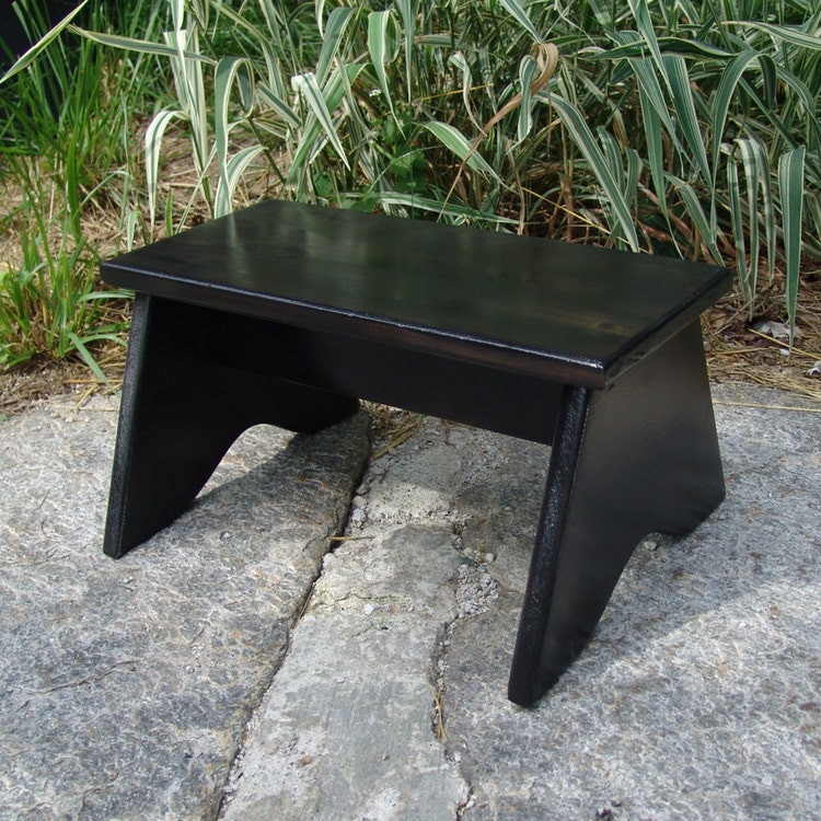 Handcrafted Heavy Duty Step Stool Compact by WindyWoodsWoodcraft