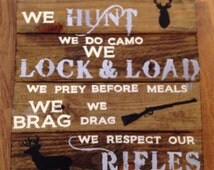 Hand painted country rustic hunting sign man cave or perfect gift ...