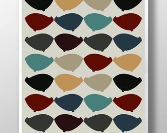 Yellow modern art | Etsy