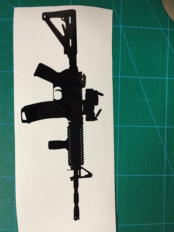 AR-15 Vinyl Vehicle Decal Free Shipping by SidewinderGrafix