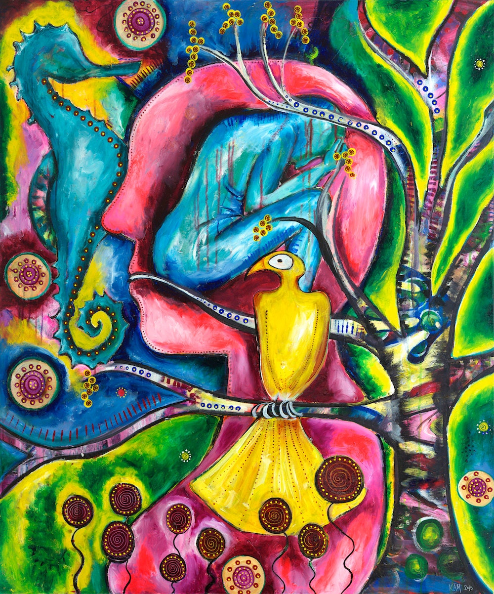 Painting Inspirational Art Acrylic on Canvas Large