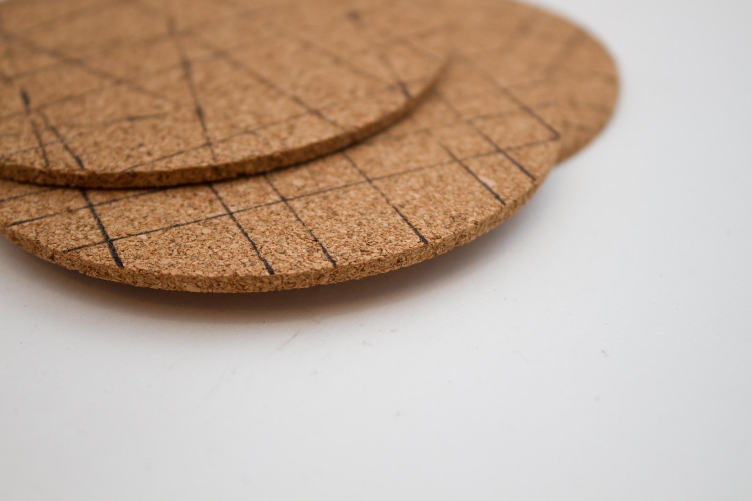 Double Sided Round Cork Coasters