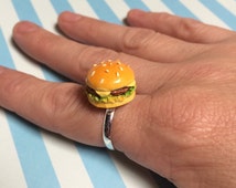 Popular items for hamburger ring on Etsy