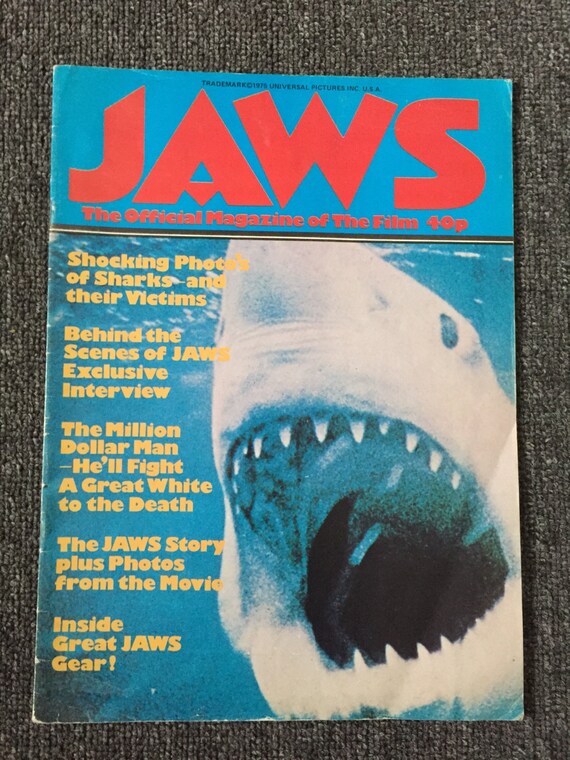 Rare JAWS Official U.K. Magazine From 1975 Steven by JAWScollector