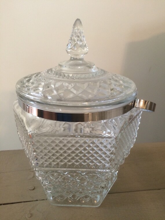 Vintage Glass Ice Bucket
