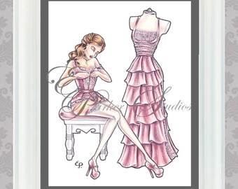 Dressing room art | Etsy