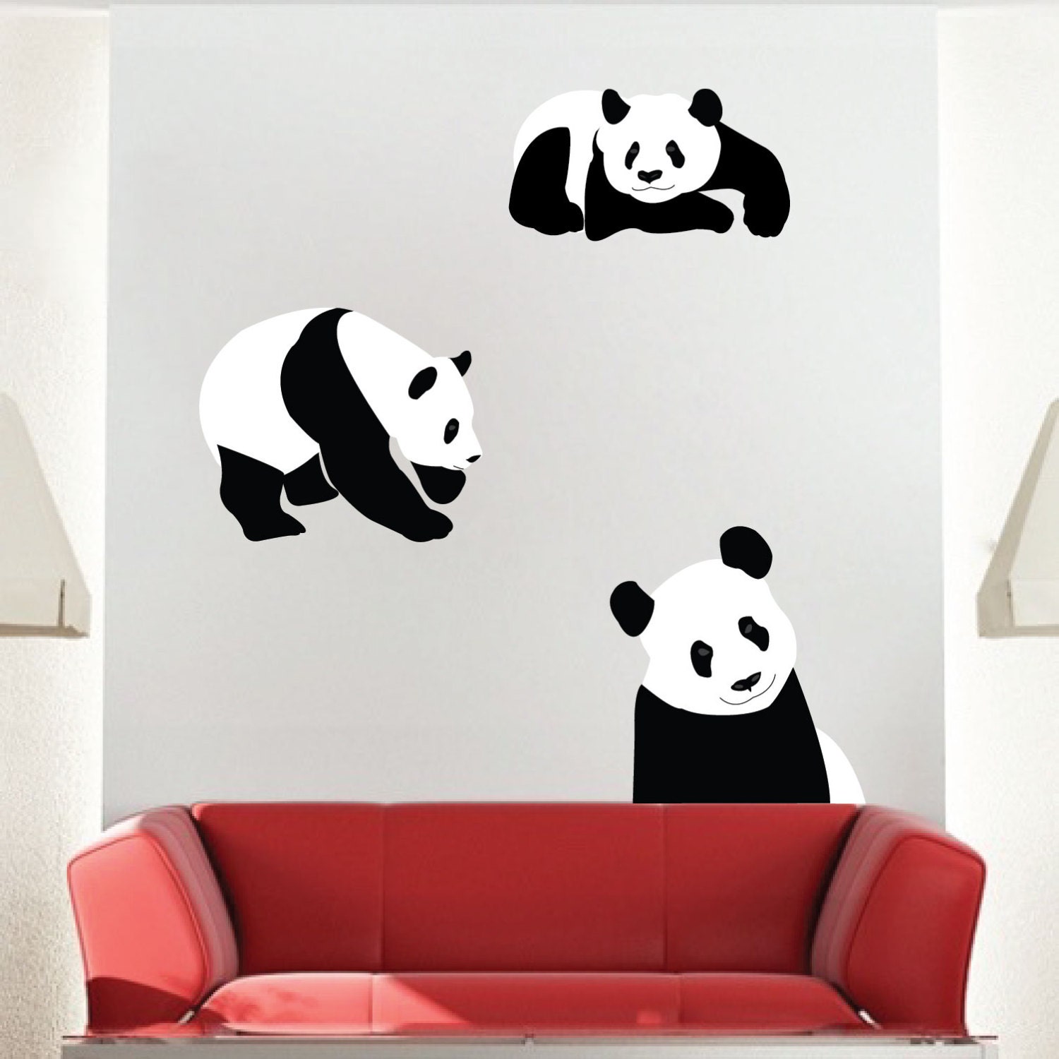 Panda Bear Wall Mural Decal Bear Wall Art Sticker Panda Wall