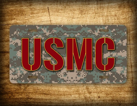 USMC License Plate PERFECT GIFT Aluminum Auto Tag 6x12