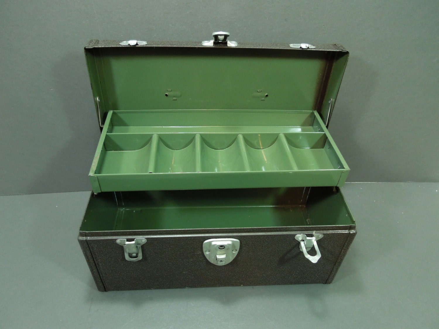 Metal box – two tier – tackle box – tool box – storage – industrial ...