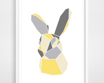 Geometric rabbit | Etsy