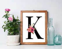 Unique letter k print related items | Etsy