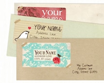 Unique address label design related items | Etsy