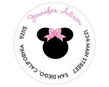 Popular items for minnie mouse labels on Etsy