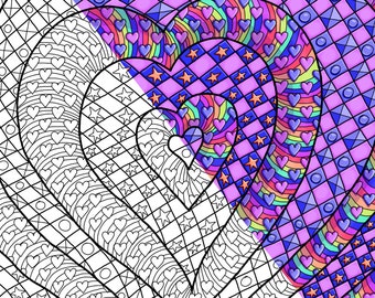 Coloring Page Printable Instant pdf Download Doodle Art