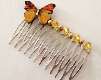 Unique butterfly hair comb related items | Etsy