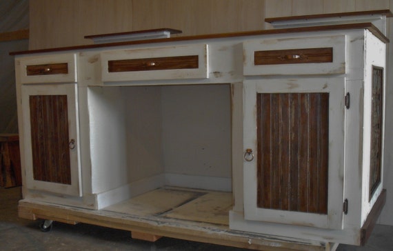 Reclaimed Antique wood & tin sales counter