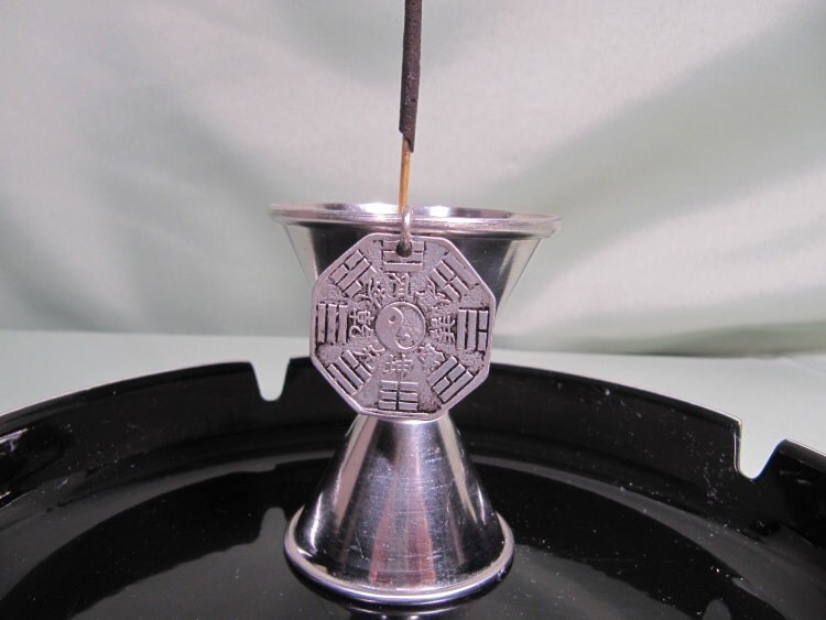 INCENSE TRAY and HOLDER with white quartz by ChristophCreations