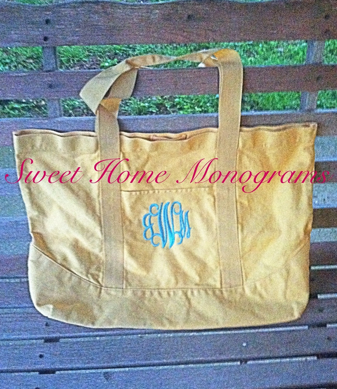 Monogrammed Personalized Authentic Canvas by SweetHomeMonograms