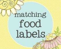 Matching Food Table Labels to Match Any Theme in Shop - Digital Printable