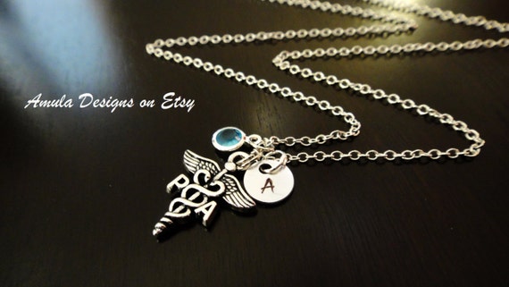 PA Physician Assistant Doctor Handstamped Personalized Crystal