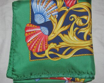 Square silk scarf | Etsy