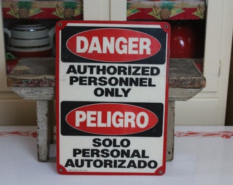 Vintage warning sign | Etsy