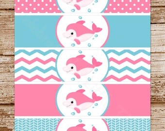 Dolphin Banner for Girls Pink Dolphin by DIYCelebrateShoppe