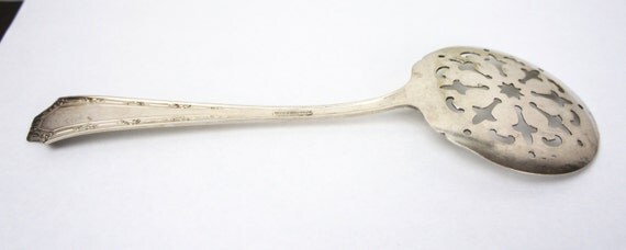 Vintage Fairfield Tomato Server Slotted Serving Spoon Silver