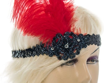 Red feathers | Etsy