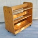 Vintage Wooden Library Book Cart Rolling Book Cart Library