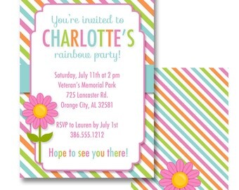 Colorful invitation | Etsy