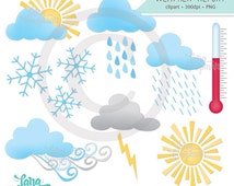 Unique weather clip art related items | Etsy