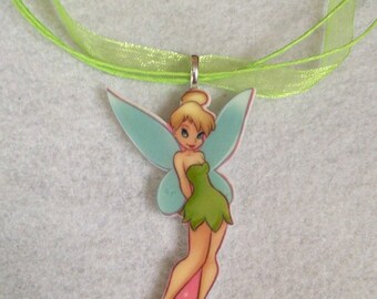 Glow in the Dark Fairy Necklace Glowing Tinkerbell Necklace
