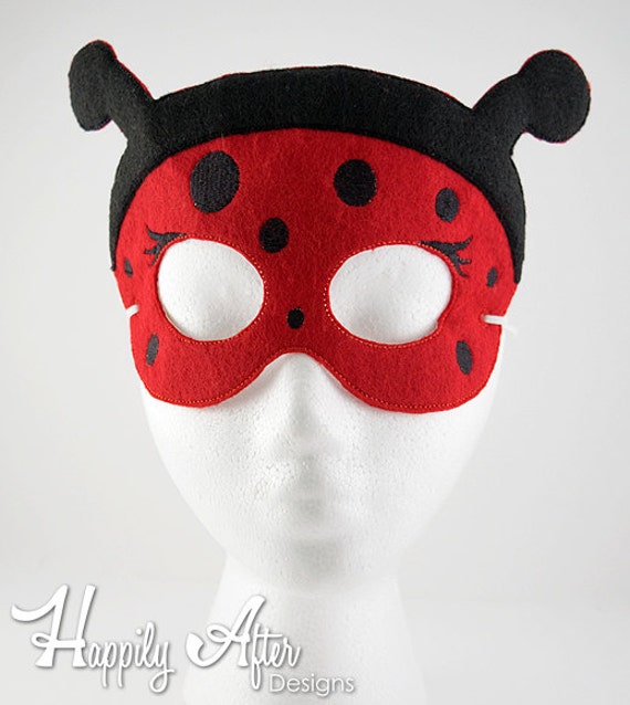Ladybug Mask Embroidery Design ladybug mask machine