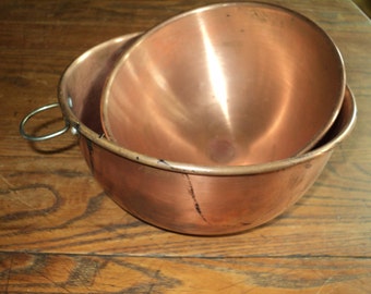 Copper mixing bowls | Etsy