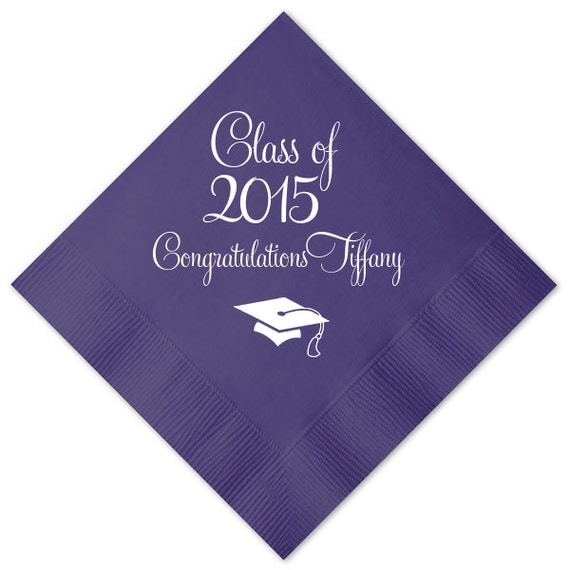 Class of 2015 - Personalized Graduation Napkins by Pink Poppy Party ... Class of 2015 - Personalized Graduation Napkins by Pink Poppy Party ...