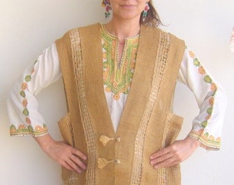 Burlap embroidery | Etsy