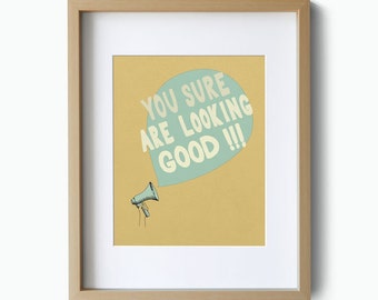 Single Letter Poster Print Custom Typography by TinaBlueShoes