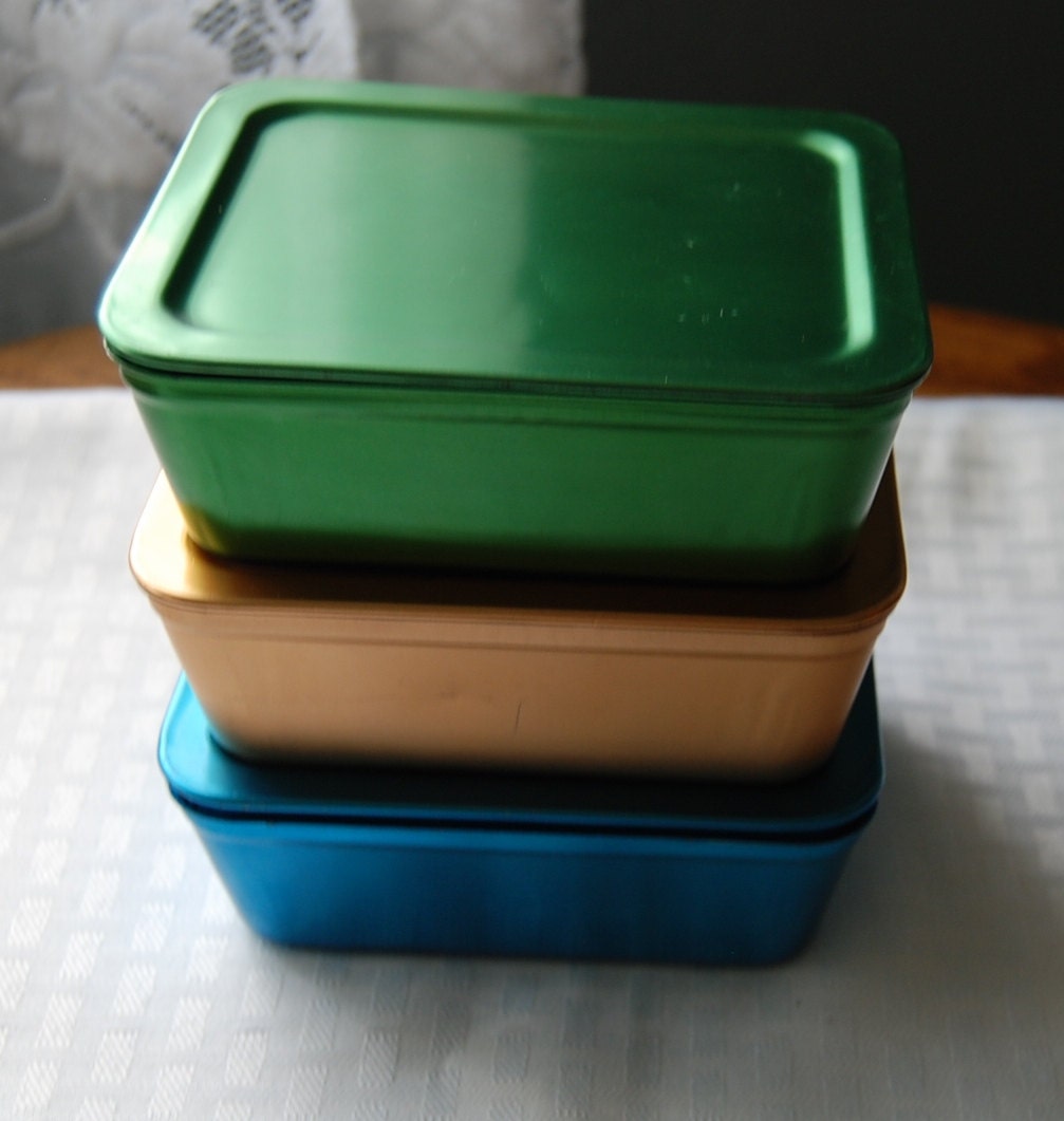 Sunburst Aluminum Refrigerator Boxes Trays With Lids Set Of 3 – Haute Juice