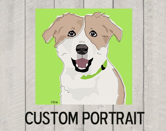 Custom Dog Portrait Modern Dog Art