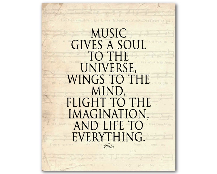 Music gives a soul to the universe Wings by SusanNewberryDesigns