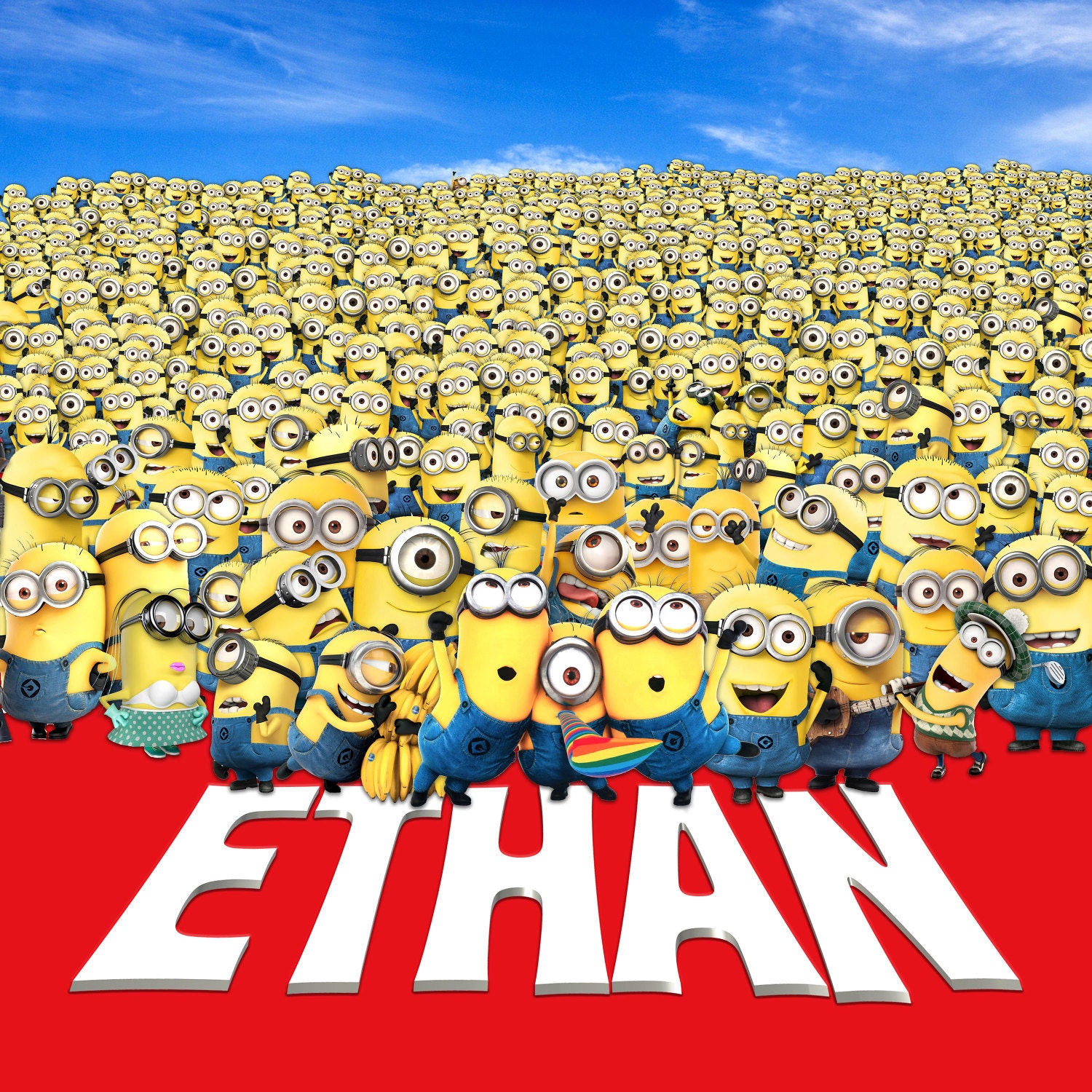 Minions Personalized Backdrop JPEG File Only You Print