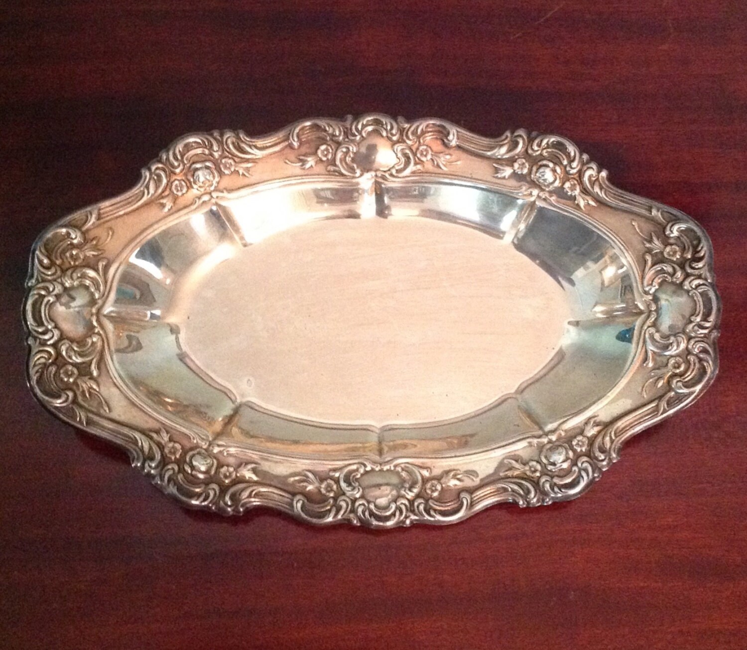 Towle silver plated oval tray Old Master pattern Silverplate