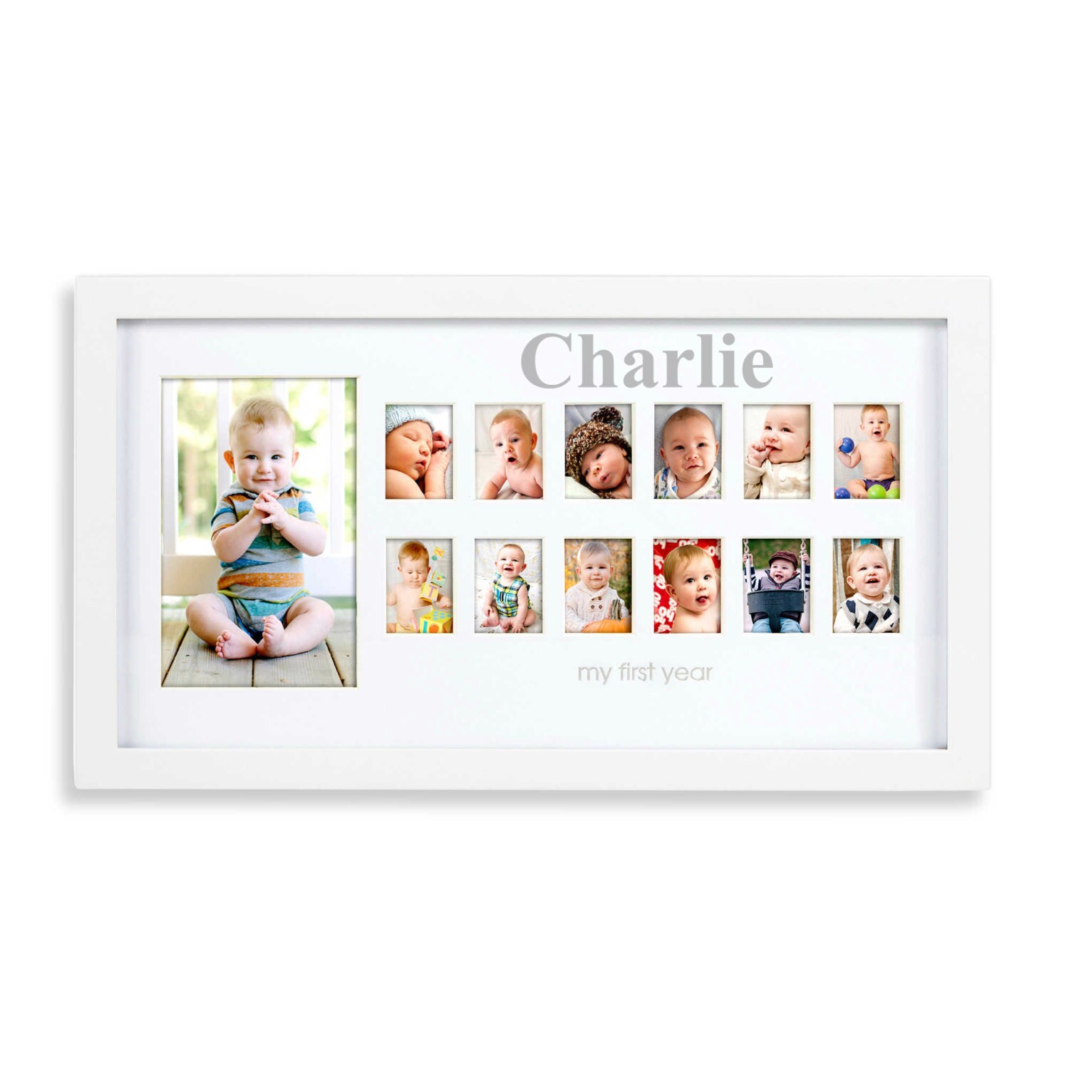 Baby's First Year Picture Frame Month by Month by BuggysBlocks