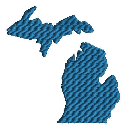 State of Michigan Embroidery Design digital by AdelaidesCorner