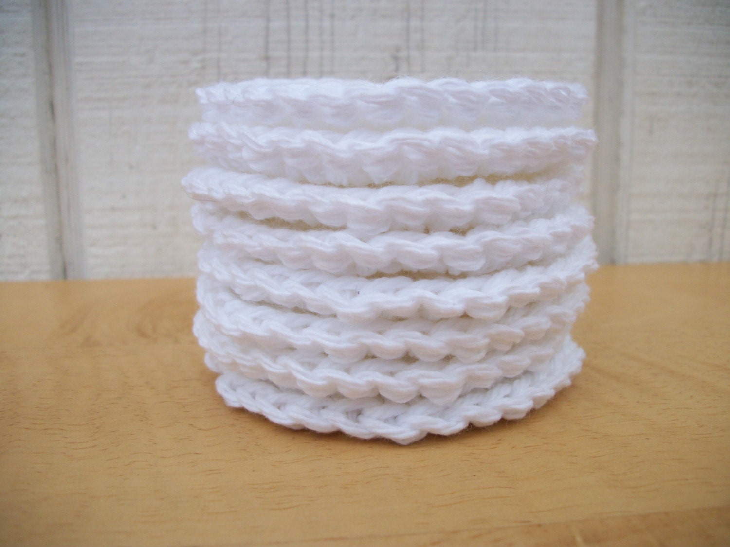 Crocheted Face Scrubbies 100% Cotton Set of 8