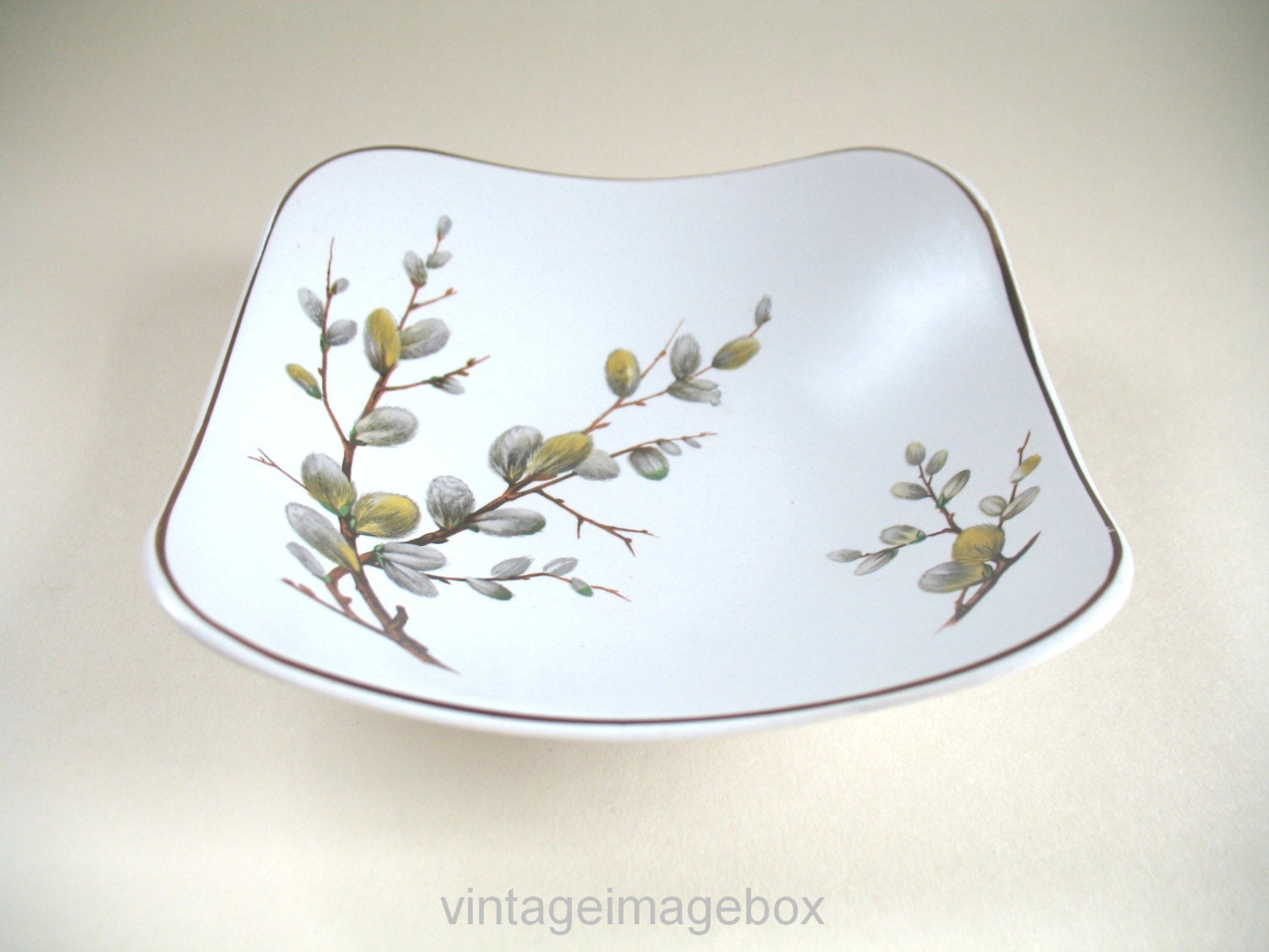 MIDWINTER Pussy Willow dish Stylecraft Fashion Shape, vintage 1960s ...
