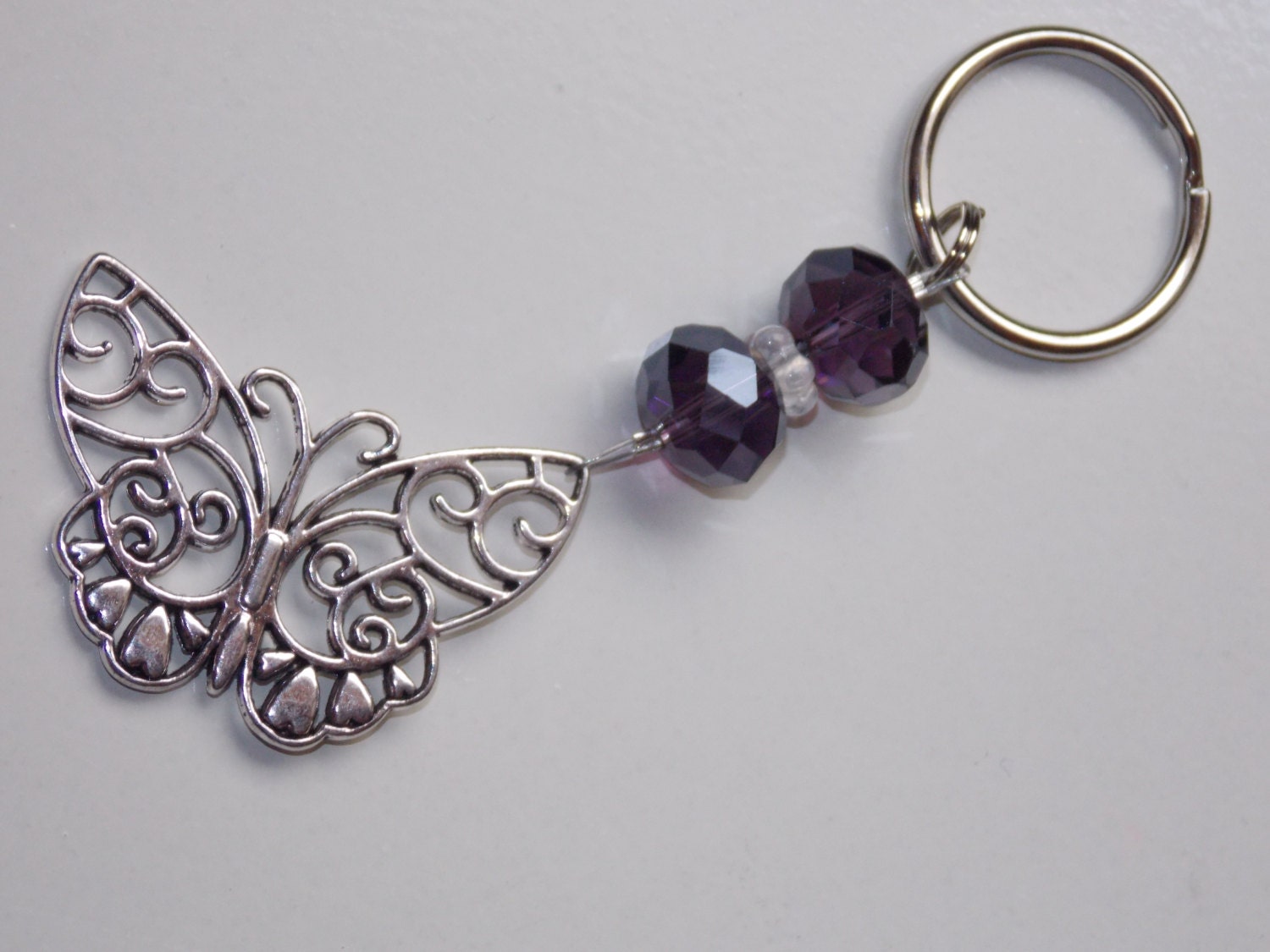 Purple Butterfly Keychain