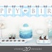 Instant Download Elephant Happy Birthday Banner Blue Elephant
